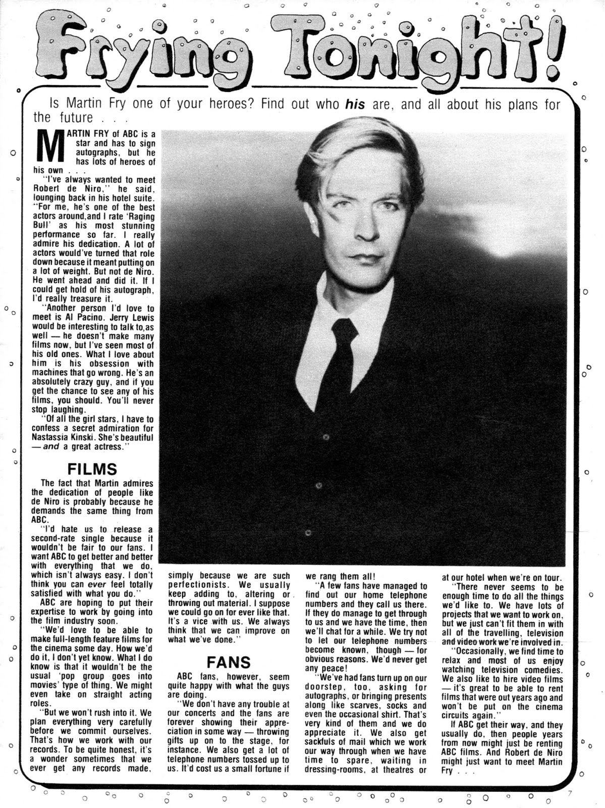 Lansure's Music Paraphernalia: ABC | MARTIN FRY | Press Kits | Memorabilia