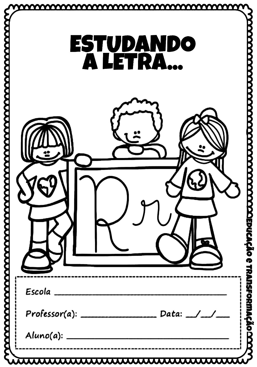Letra R Caderno com atividades variadas para estudar a letra R ...