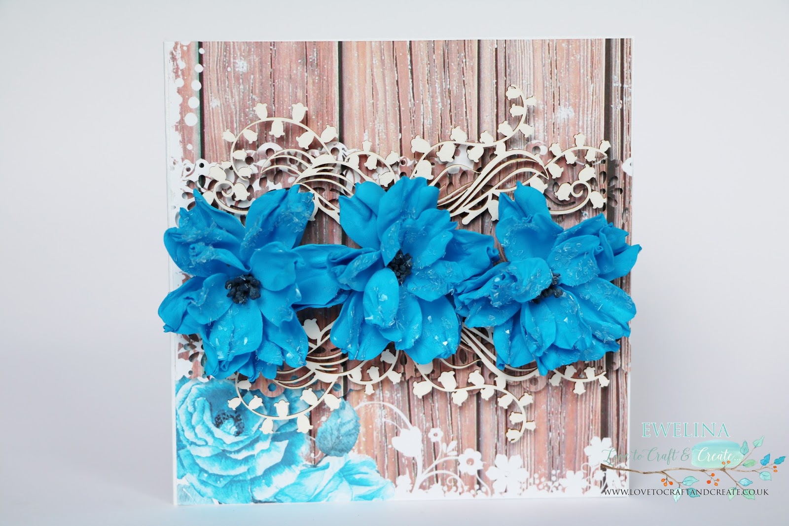 Elina Cardmaking Hobby: Blue flower card - Love to Craft & Create DT