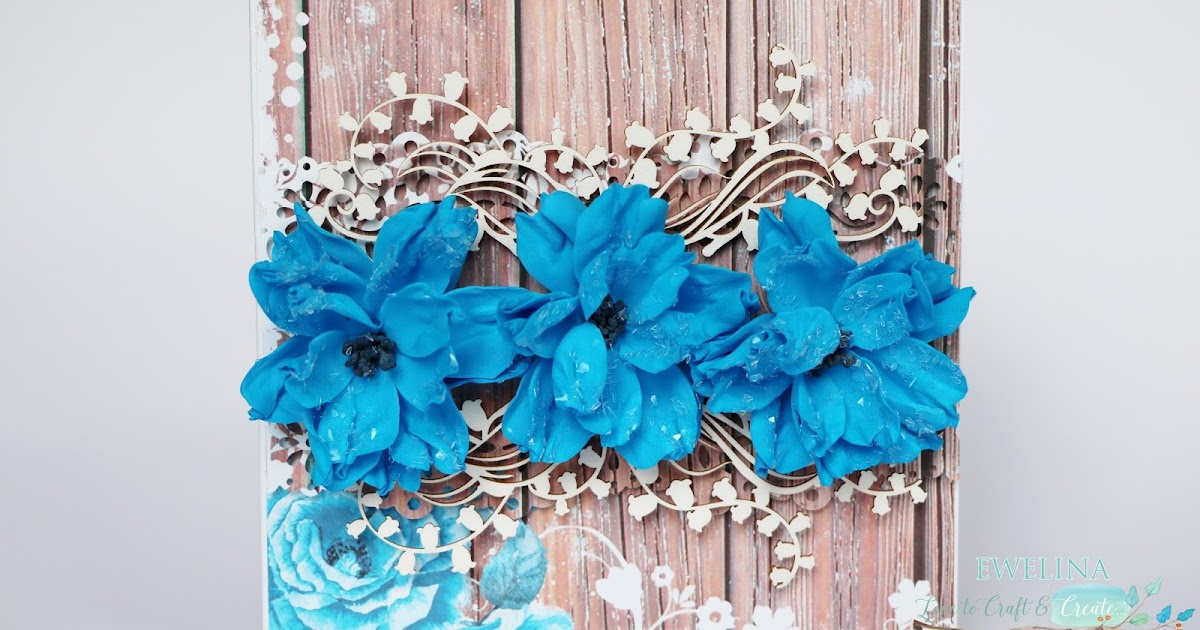 Elina Cardmaking Hobby: Blue flower card - Love to Craft & Create DT