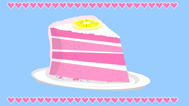 Seven Blue Orchids: Drawing a Day: Pink Cake