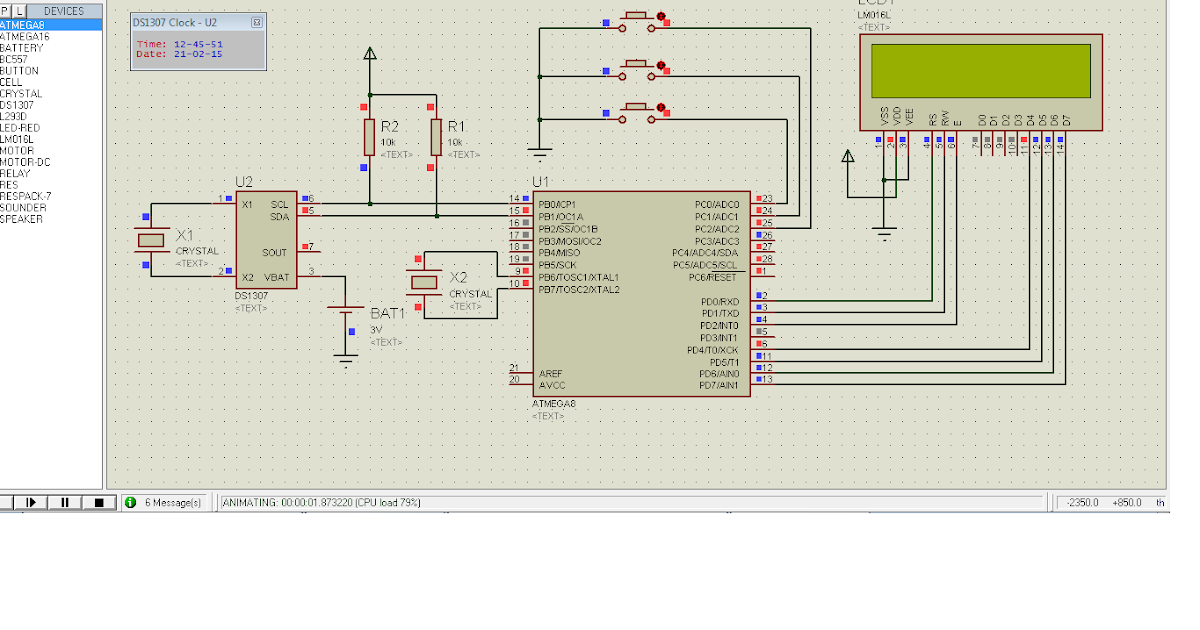 Membuat jam lcd 16x2 dengan bascom rtc - fixsadeba