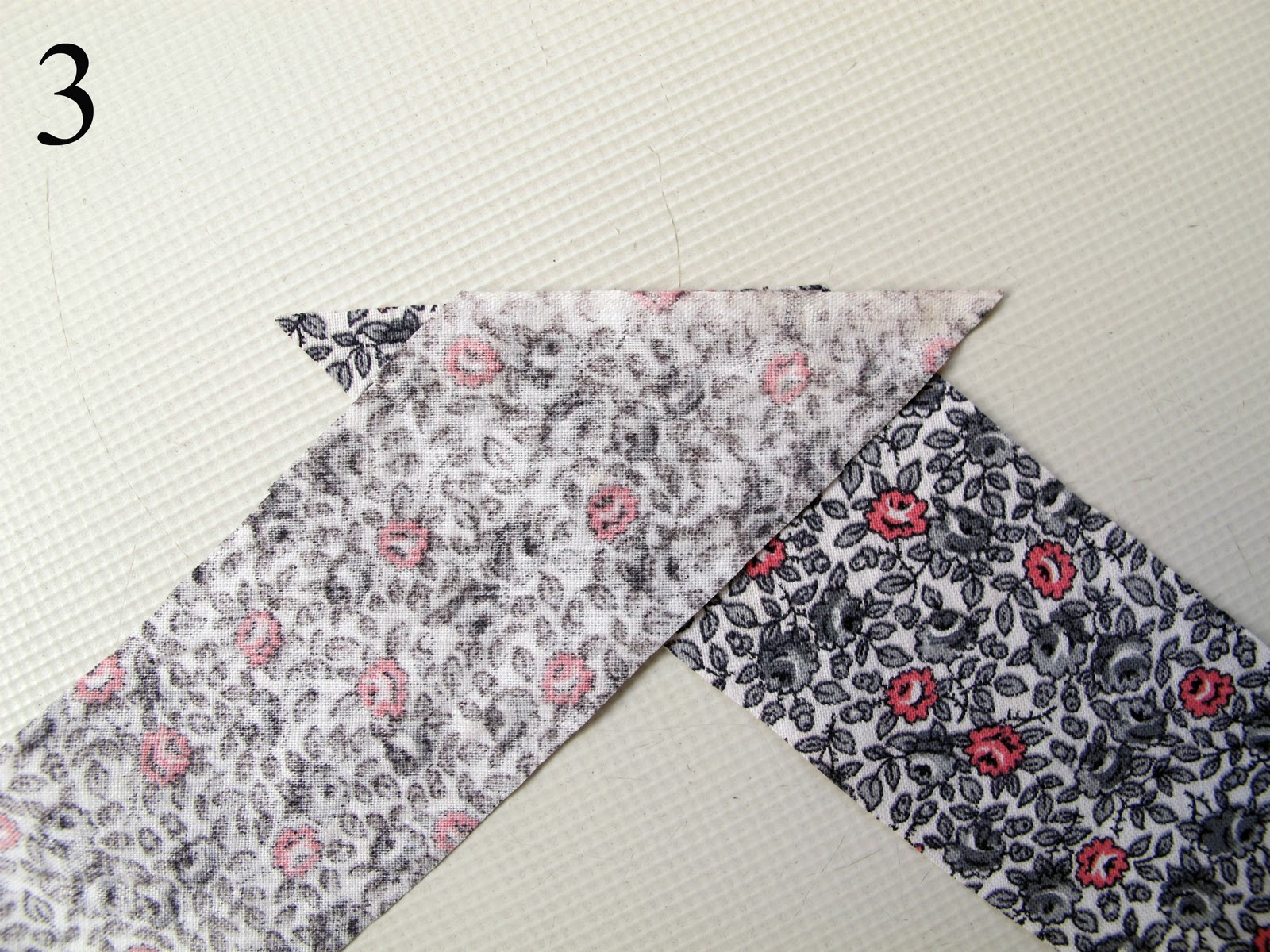 marapytta syskole: Tutoriale - sy skråbånd sammen diagonalt