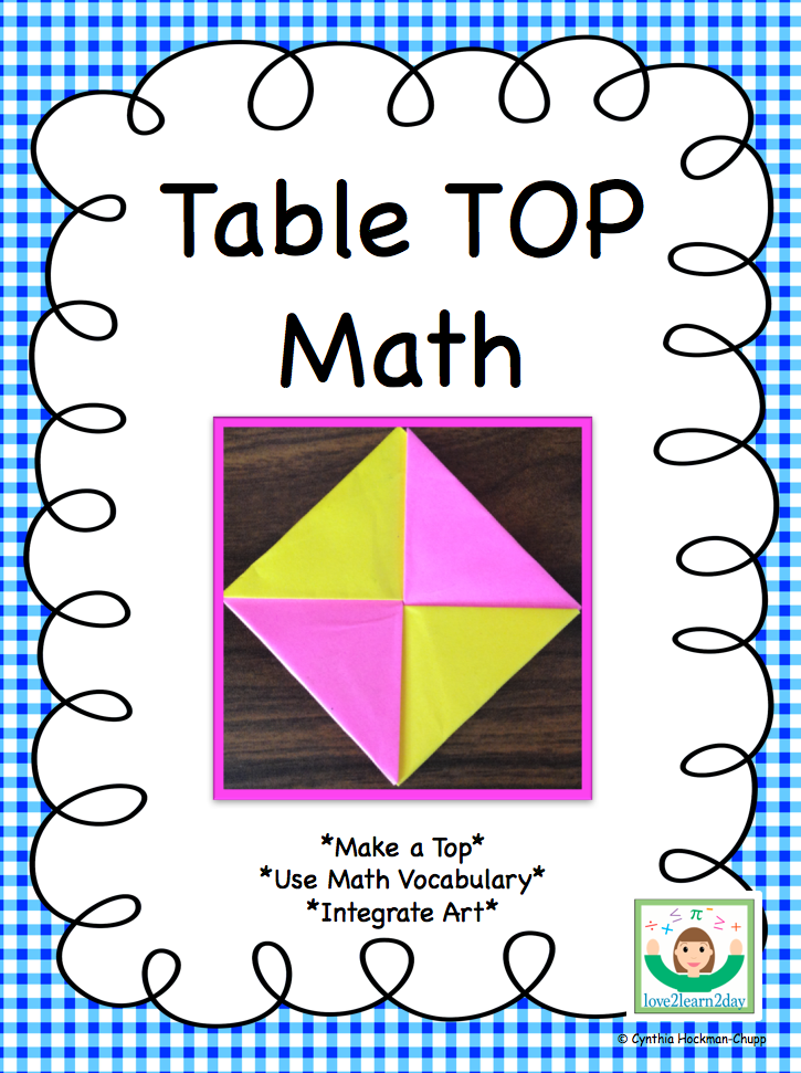 love2learn2day: Table TOP Math: Integrating Math, Art, and Vocabulary