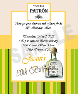 Solutions...Event Design by Kelly: Patron Theme Birthday Invitations