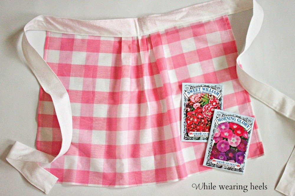 While Wearing Heels: Garden Apron Party Favors