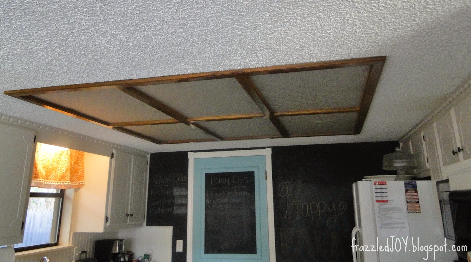 Reclaimed Wood Planked Reset Ceiling {Be Like Joanna}