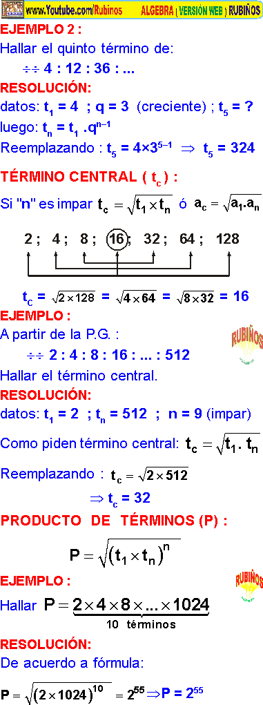 PROGRESIONES GEOMETRICAS EJERCICIOS RESUELTOS Y PARA RESOLVER PDF