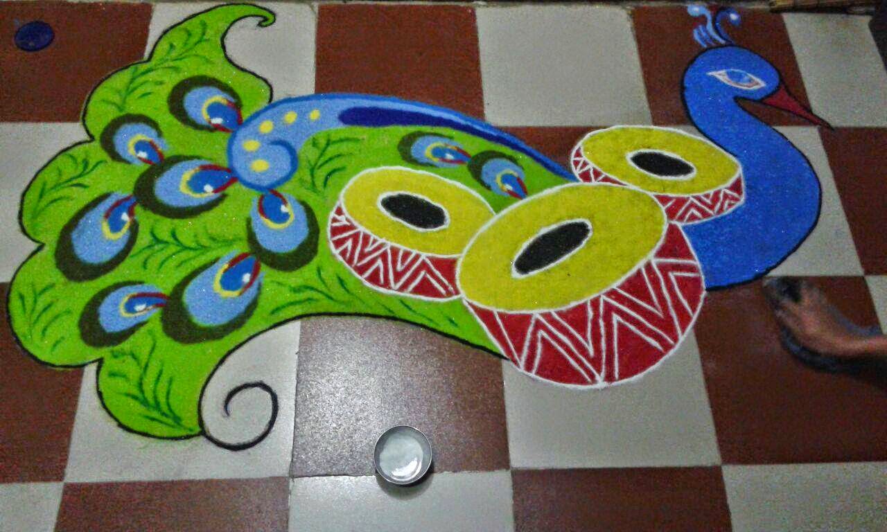 Peacock Rangoli Designs