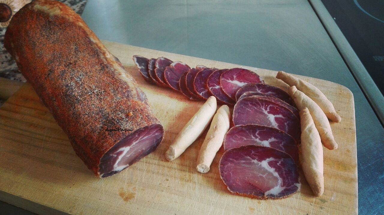 Lomo de cerdo curado en frigorífico