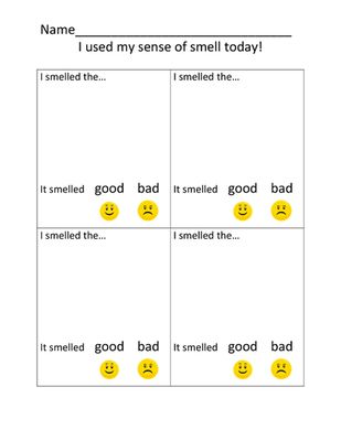 Grade 1, Life Skills:: Extra activities: Smell