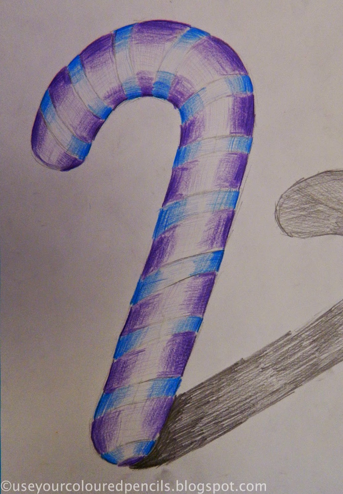 Use Your Coloured Pencils: Candy Cane Drawings