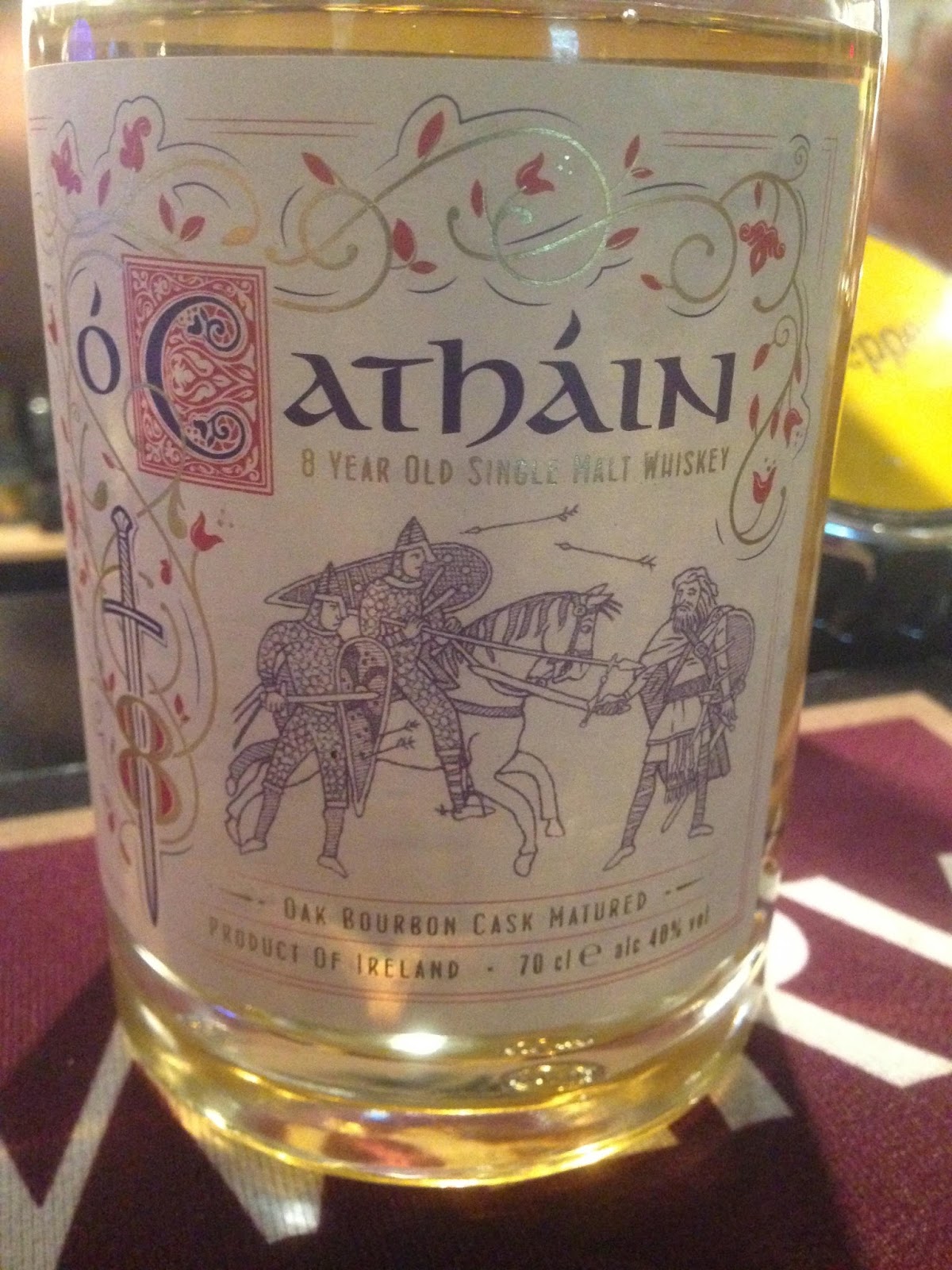 Dave's Whisky Reviews: O'Catháin 8 Irish Single Malt Review