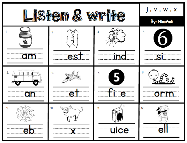 ASH THE TEACHER: Listen & Write Phonics Module