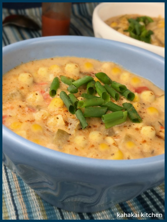 Kahakai Kitchen: Creole Corn Chowder: Smoky, Spicy and Creamy (& Vegan ...