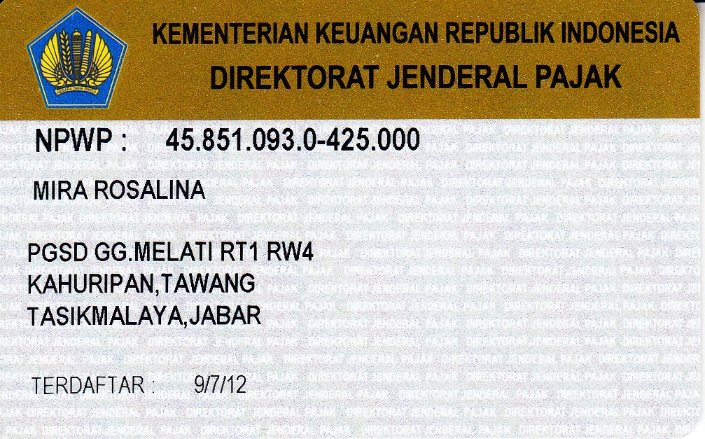 Bismillah Ku Mulai Untuk Berkreasi: Ternyata bikin NPWP itu dipermudah :)