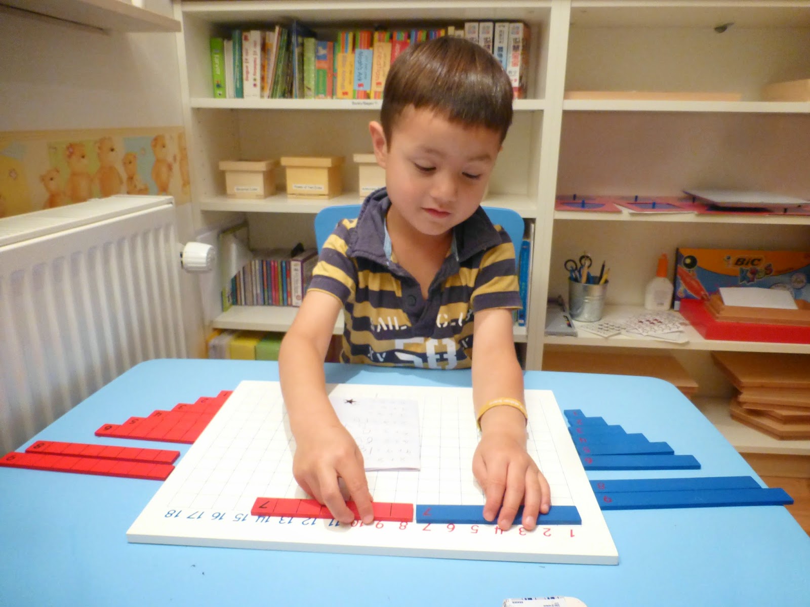 Family FECS: Montessori Activity: Addition Strip Board