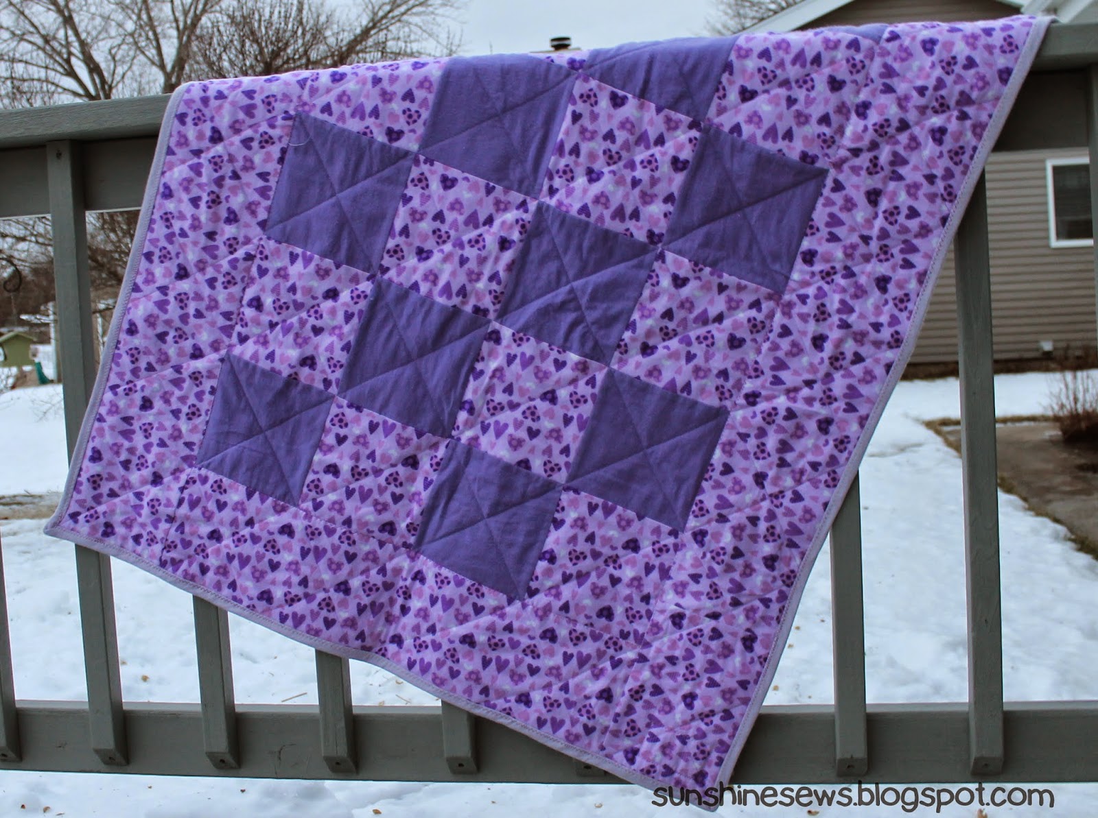 SunShine Sews...: Quilts for Kids - Purple Hearts Quilt