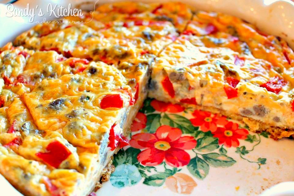 Italian Sausage Sweet Red Pepper Quiche | Sandy's Kitchen