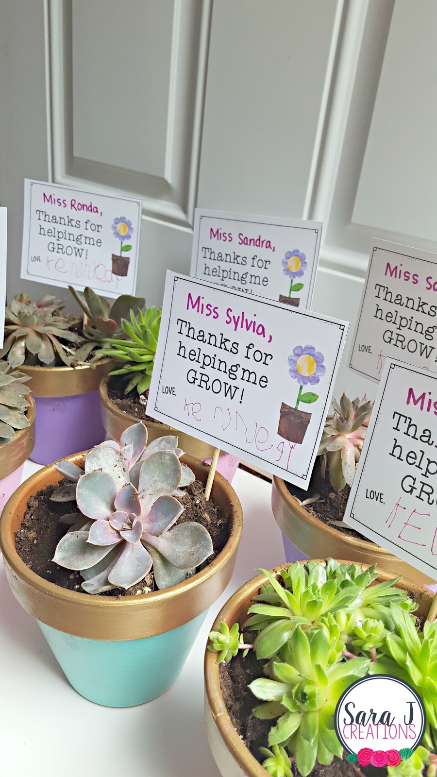 Thanks for helping me grow gift tags - The Primary Punchbowl