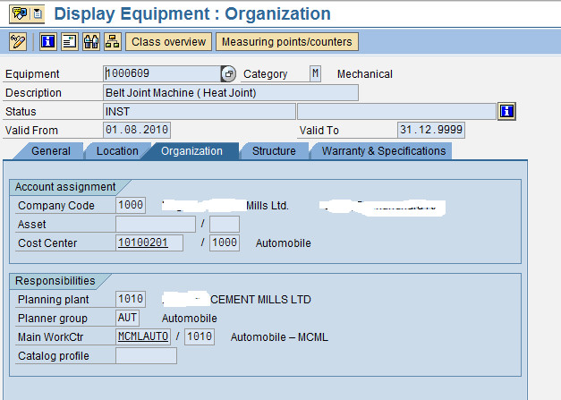 SAP Consultant,Bangladesh: What is SAP PM Equipment.