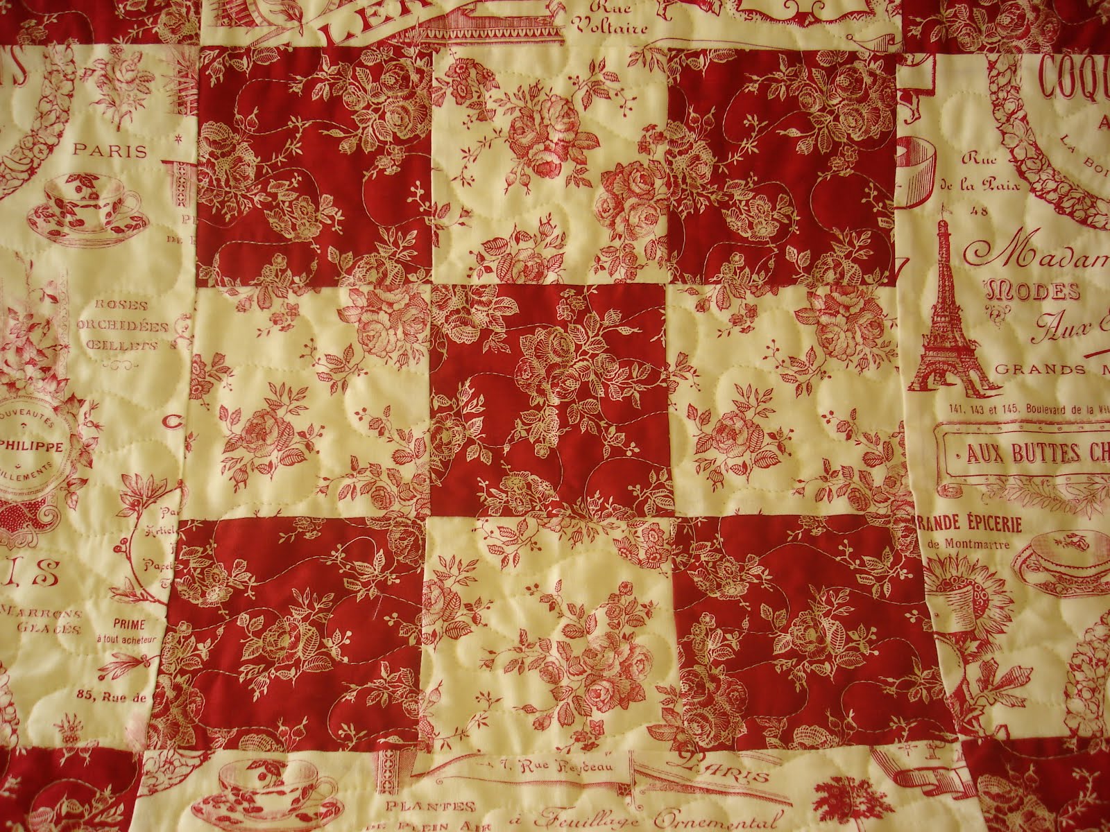 Mugwa Cottage: Red Roses in Paris Quilt