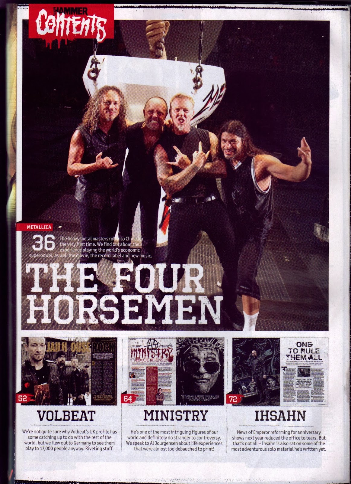 Chloe Woods - Music Magazine: Metal Hammer Contents Page Analysis