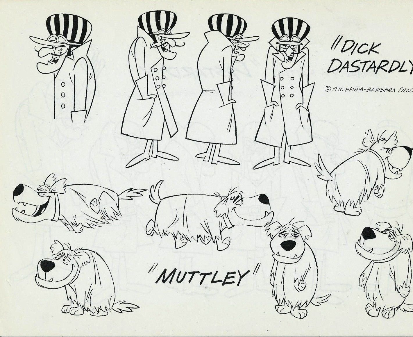 Attempted Bloggery: Dastardly & Muttley Model Sheets