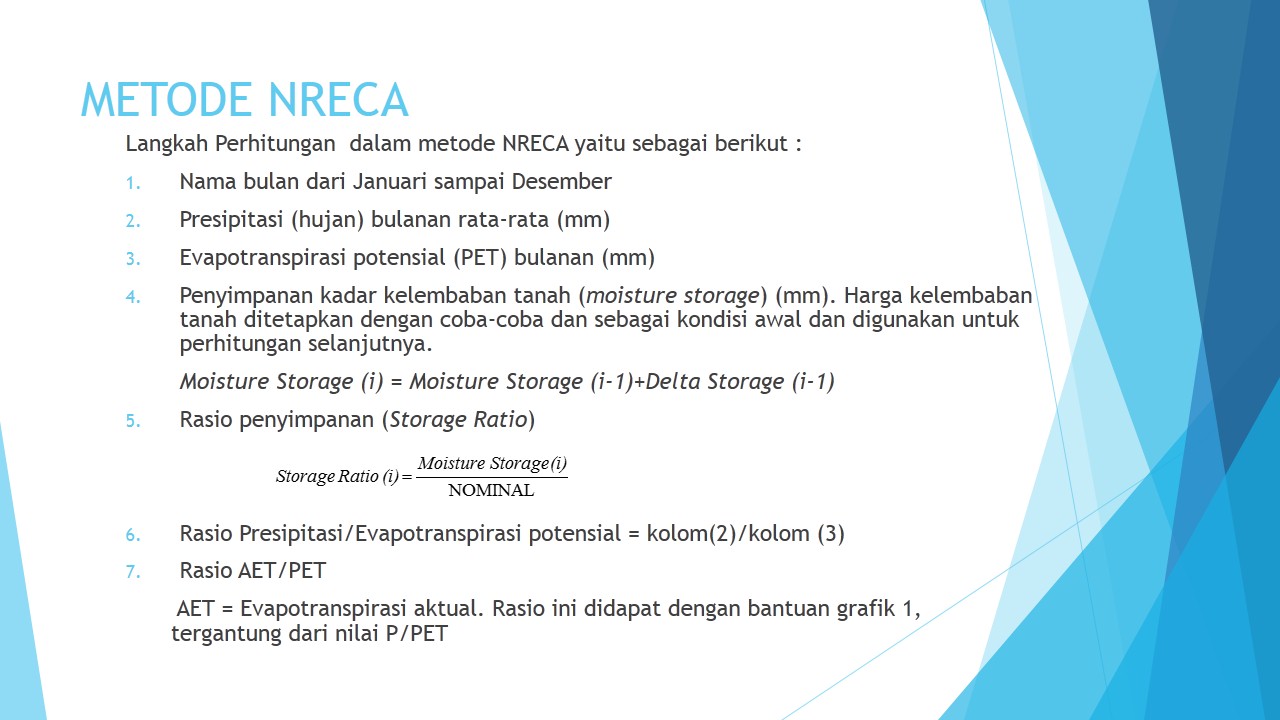 going where the wind blow and water flow: Ketersediaan Air (Metode NRECA)