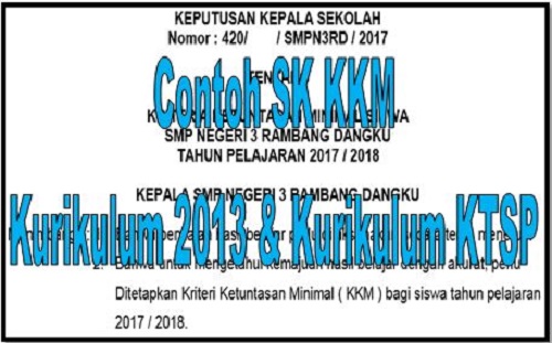 Download Contoh SK KKM Kurikulum 2013 Dan Kurikulum KTSP - Bli Dedek Blog