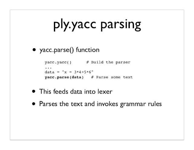 Python Ply Programming 4 Python Yacc