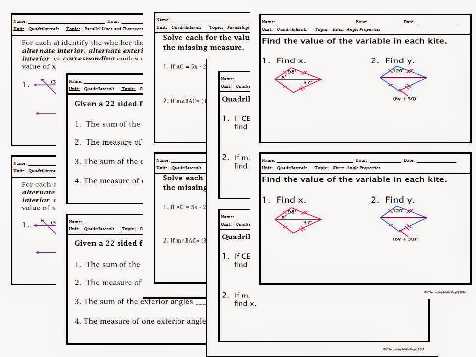 The Spectacular World Of Secondary Math: Warm-Ups/Bellwork/Bellringers ...