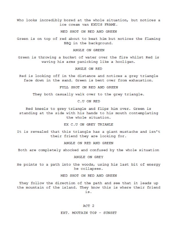 script for trying times