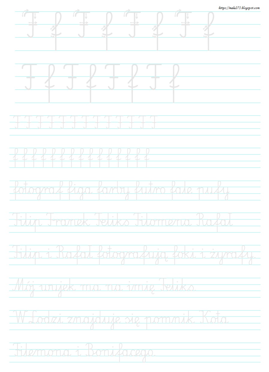 BLOG EDUKACYJNY DLA DZIECI: Literka F