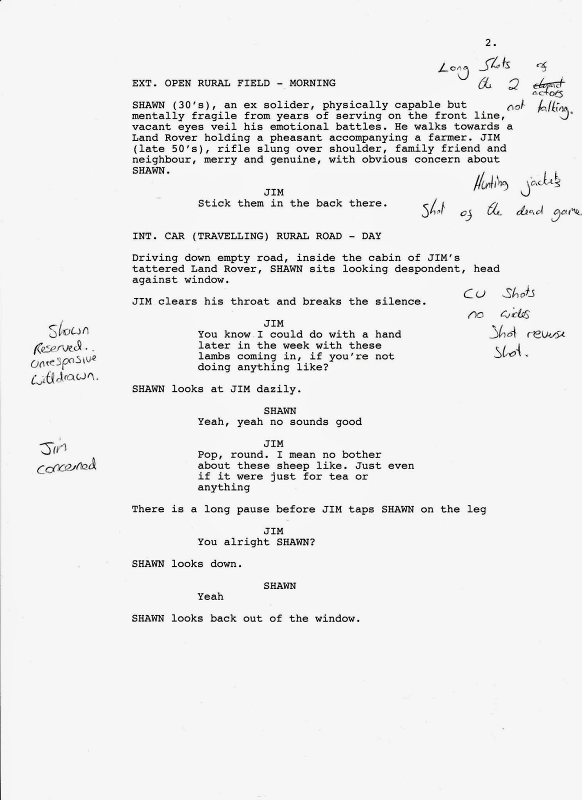 Directing - Major Project : Annotated Script