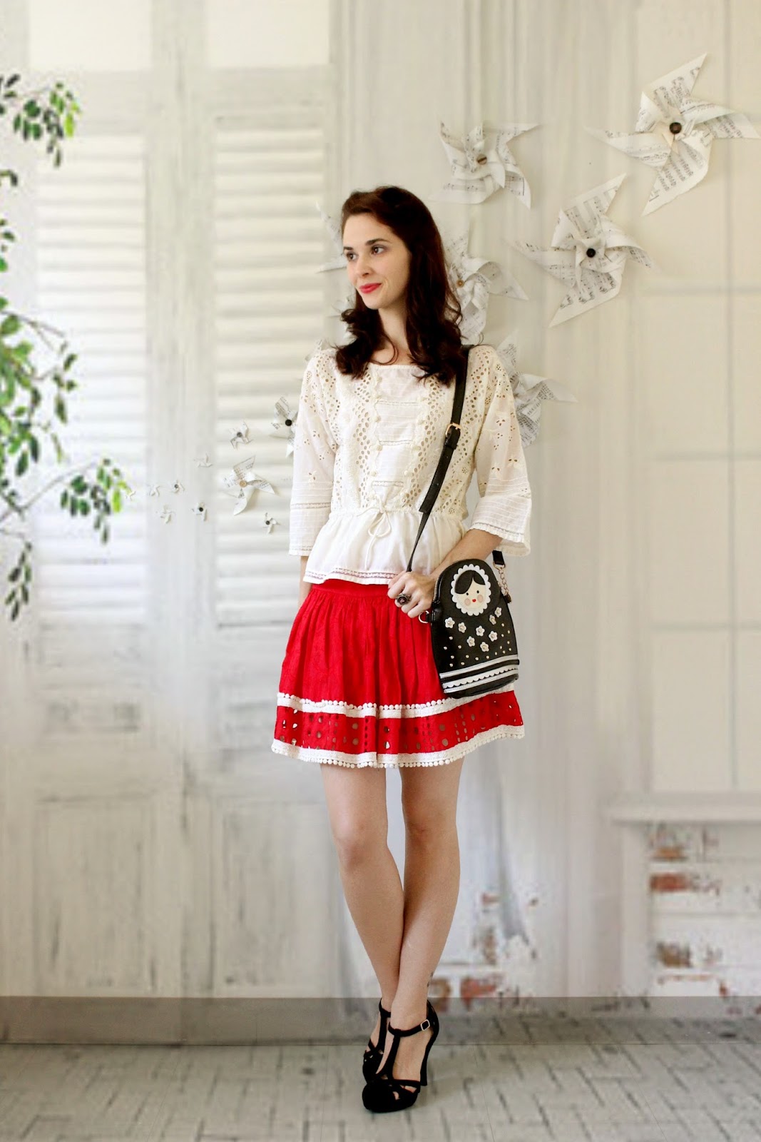 Red, White, & the Winter Blues: ootd | Bleu Avenue