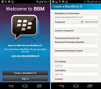 Blackberry messenger llego a android