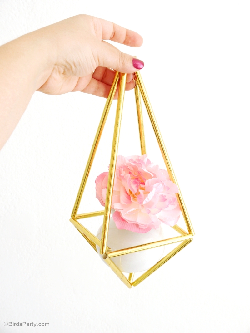 DIY Geometric Himmeli Party Decor - Party Ideas | Party Printables Blog