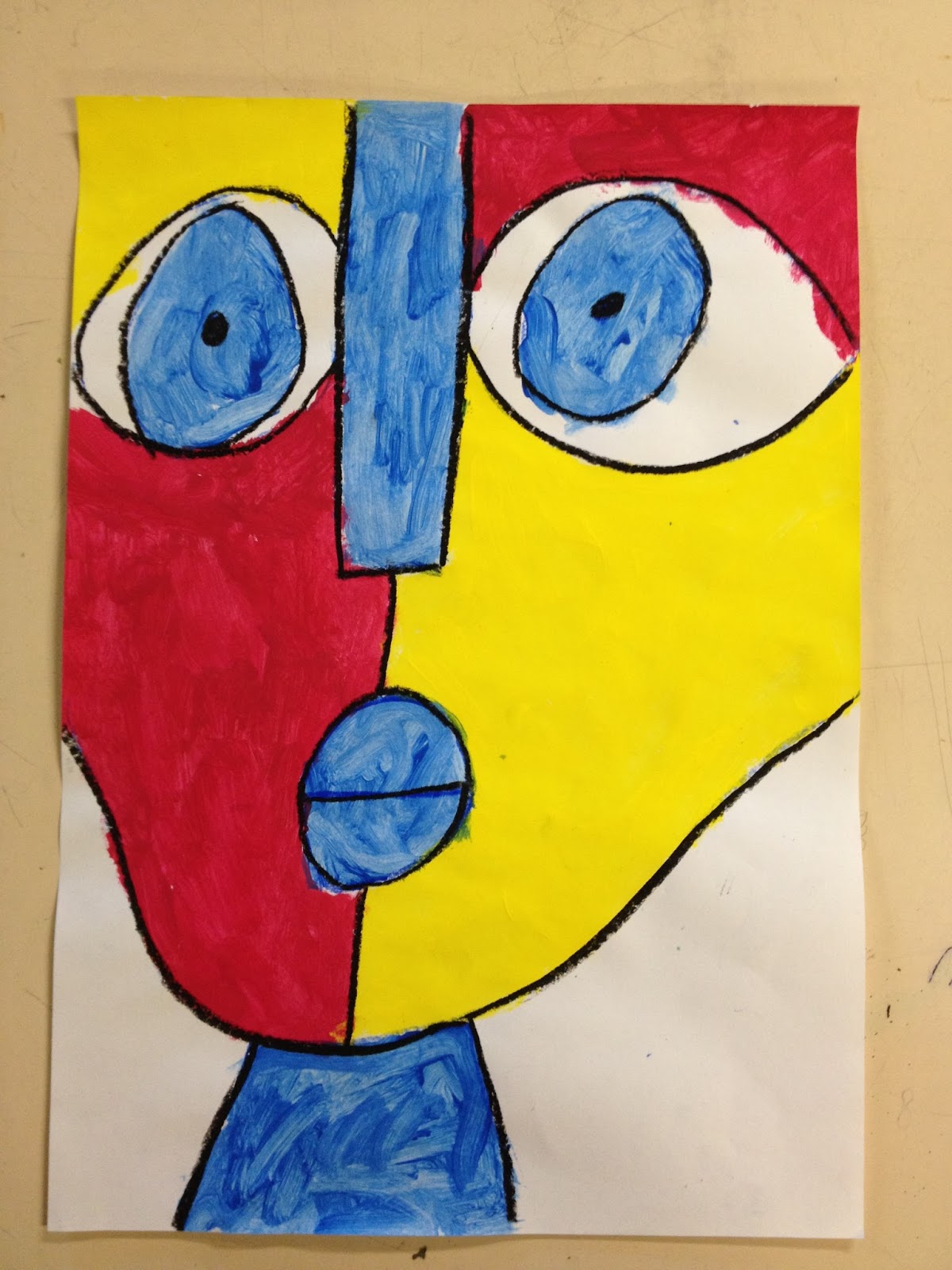 in the art room: Primary Colour Faces