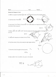 Geometry, Common Core Style: Review for Chapter 15 Test (Day 160)