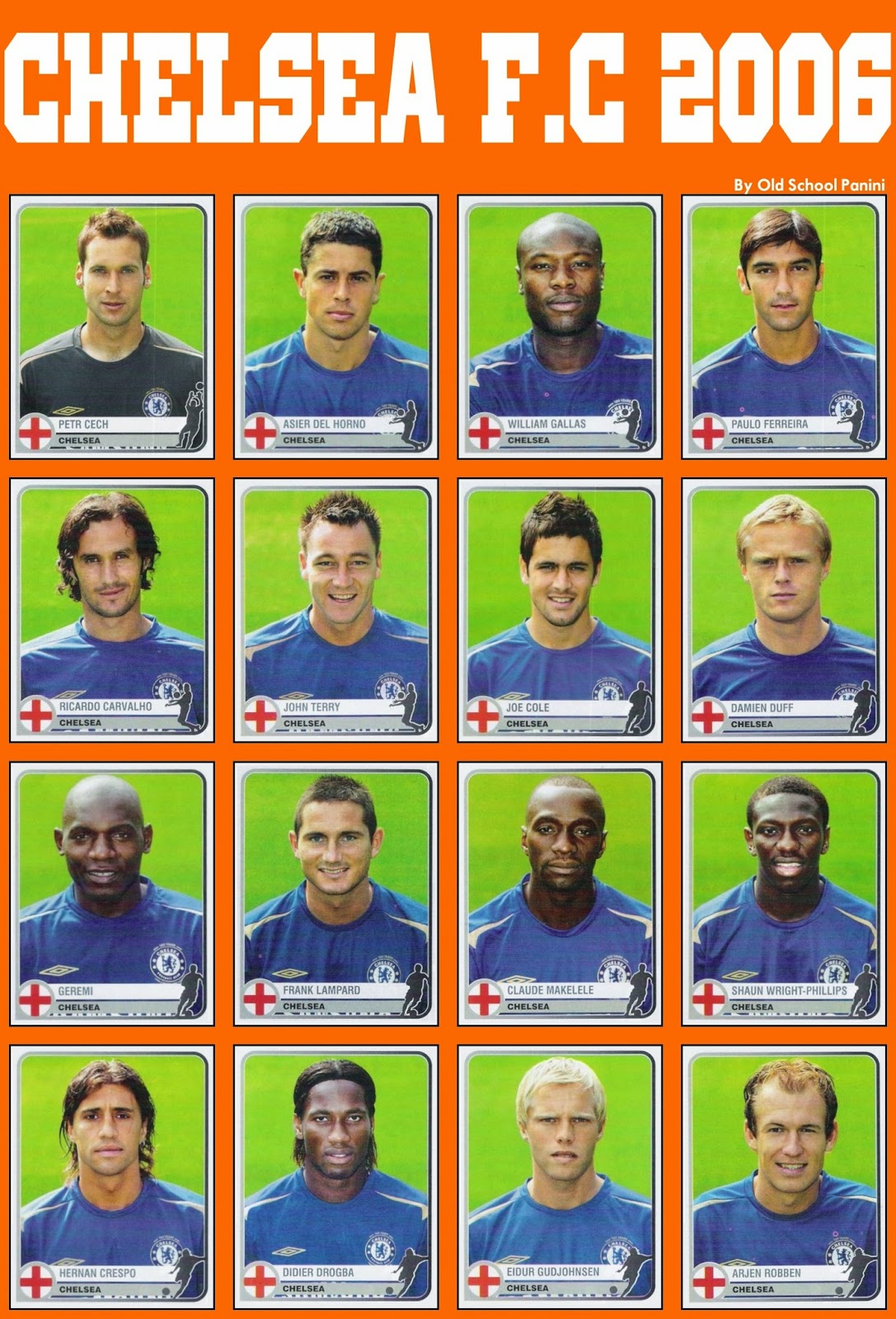 Old School Panini: UK Football Team - CHELSEA F.C 2006