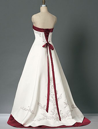 A Wedding Addict: Timeless red and white wedding dresses