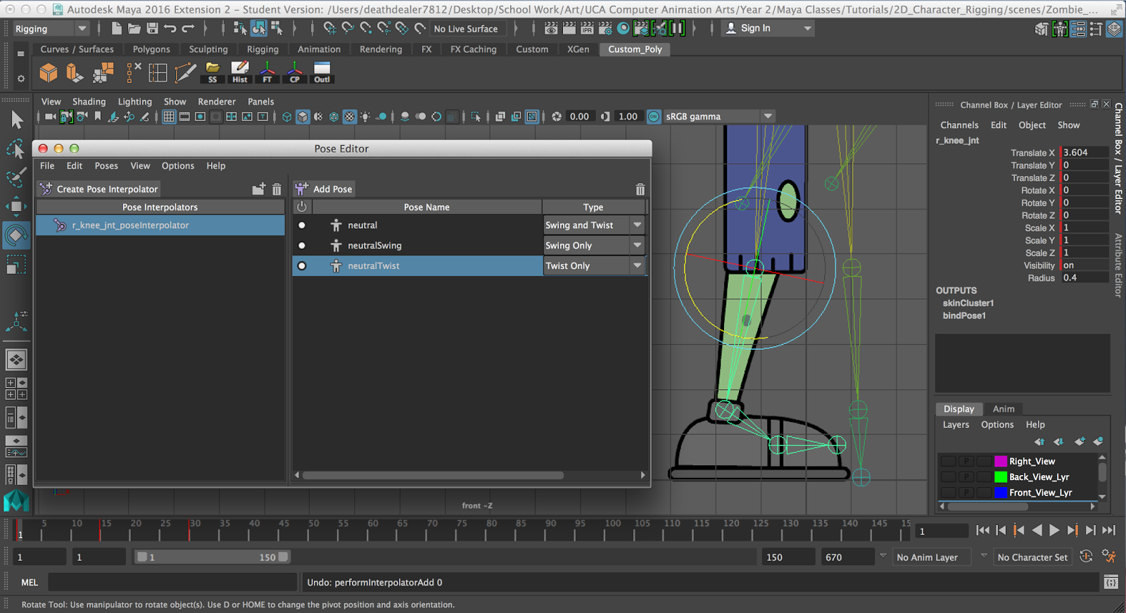 Deanna Crisbacher : Maya 2D Character Rigging: Corrective Blend Shapes ...