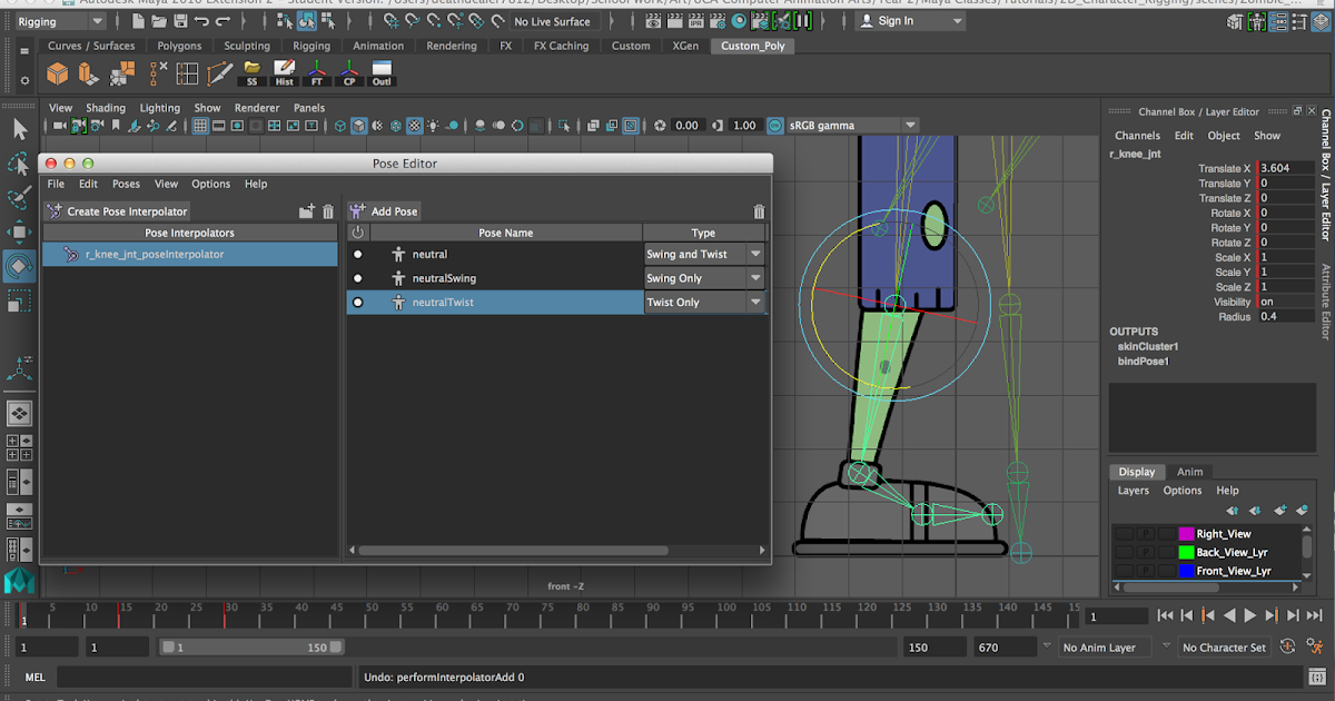 Deanna Crisbacher : Maya 2D Character Rigging: Corrective Blend Shapes ...