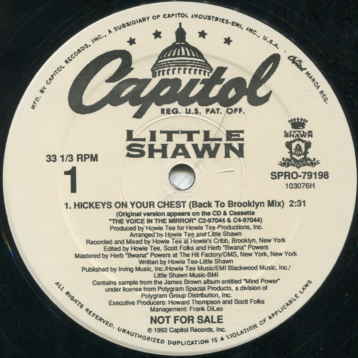 Rap Nerds: Little Shawn ‎- Hickeys On Your Chest Promo 12"