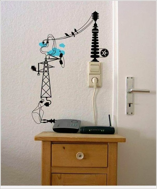 8 Creative Electrical Cord Wall Decoration Ideas /8 Creativas ideas ...