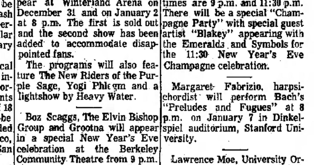 Grateful Seconds: It's New Year's Eve and I Do Believe There'll Be ...