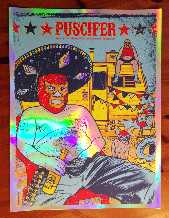 INSIDE THE ROCK POSTER FRAME BLOG: Gregg Gordon Puscifer Raleigh Poster ...
