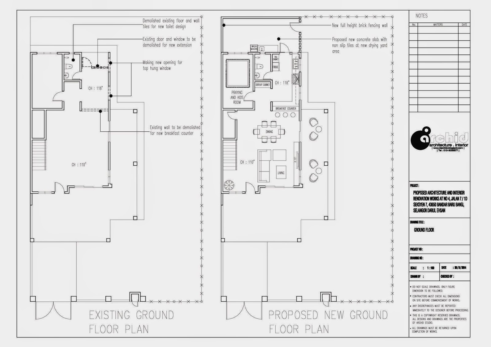PROPOSED TERRACE CORNER UNIT EXTENSION AND INTERIOR WORKS, BANDAR BARU ...