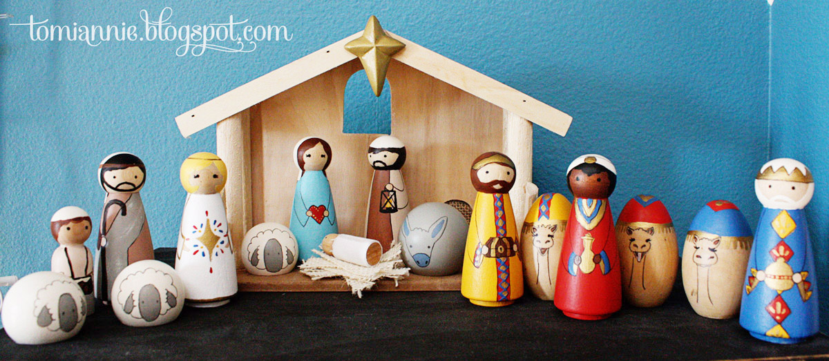 just what i {squeeze} in: Peg Doll Nativity